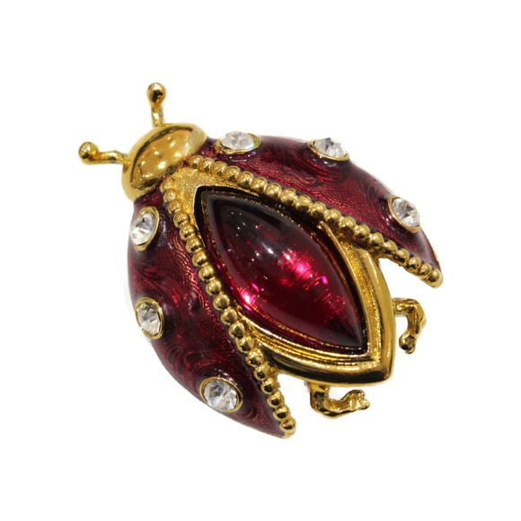 Dior | Bags | Christian Dior Ladybug Motif Brooch Red | Poshmark